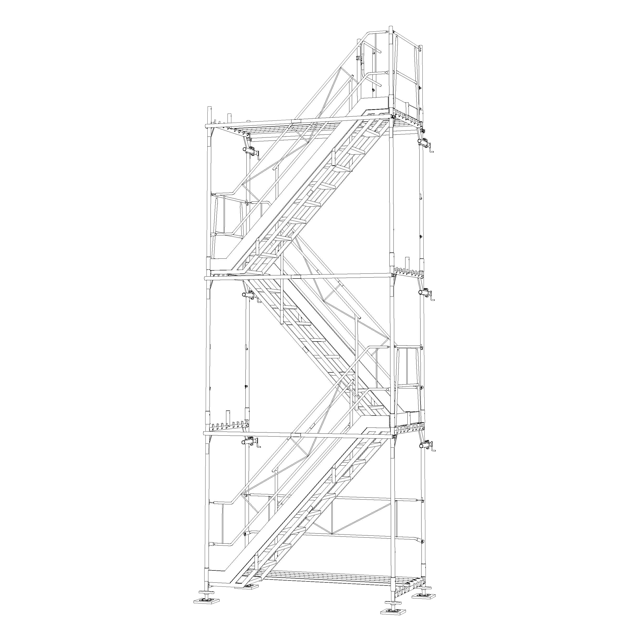 Gerüsttreppenaufstieg-parallel 28m - EKRO - Gemeinsam sicher nach oben®